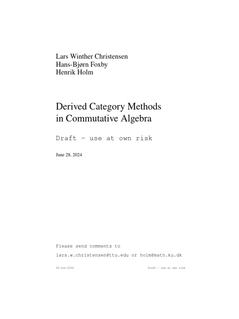 Homological Algebra Lecture Notes IVY League | PDF | Ring (Mathematics ...