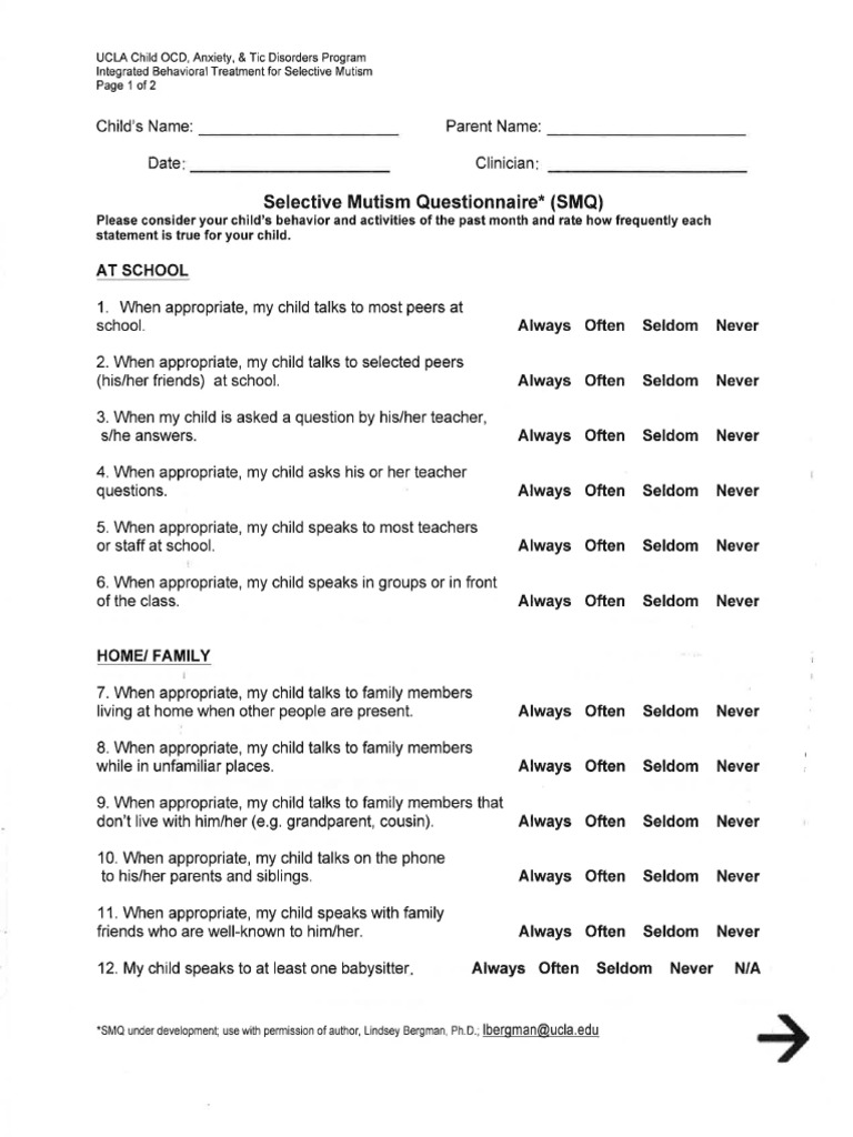 SMQ SSQ Combined | PDF