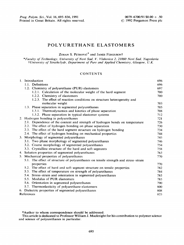 1-s2.0-0079670091900119-main | PDF | Polyurethane | Polymers