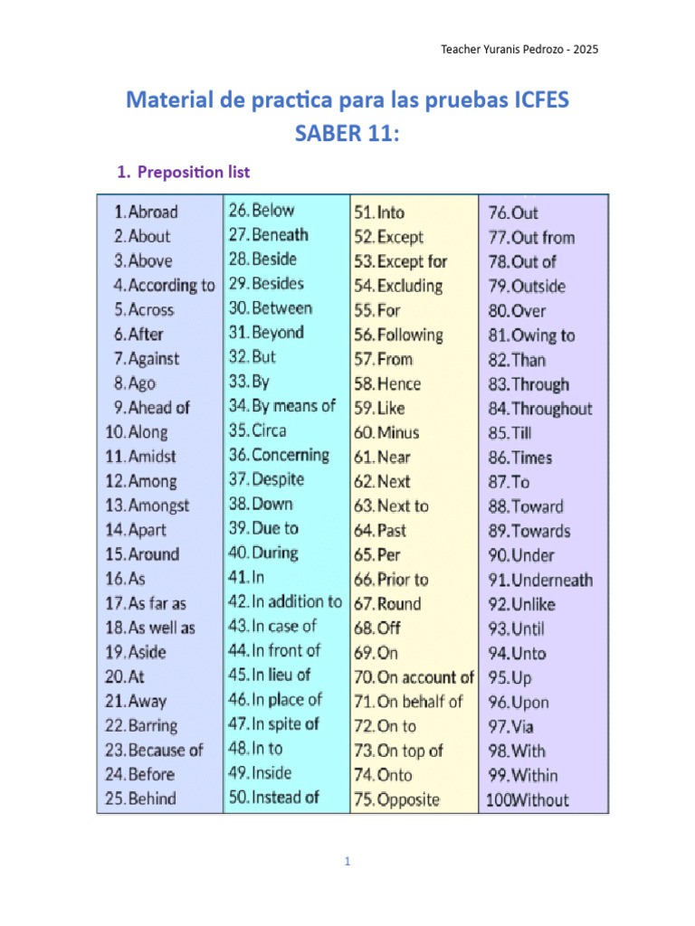 Material de Practica para Las Pruebas Icfes | PDF
