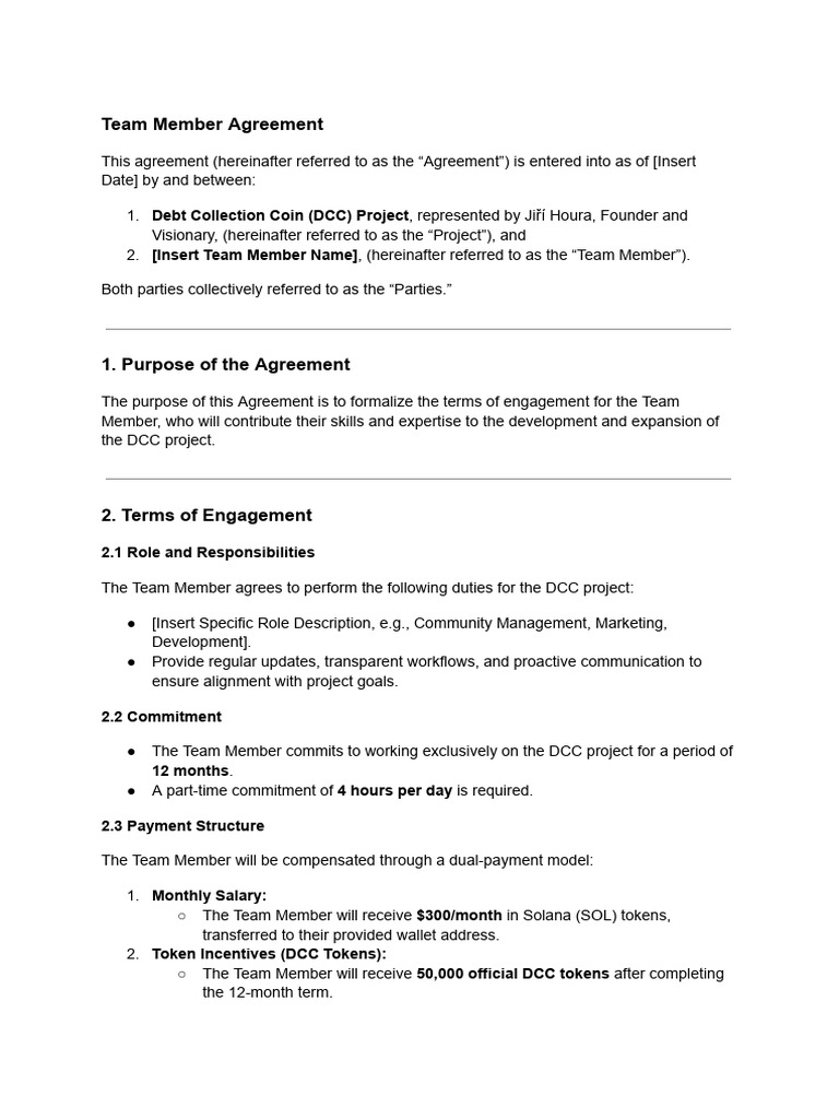 Team member agreement | PDF | Business | Justice