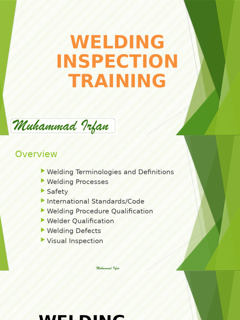 Welding Inspection Traini.9855500.Powerpoint | PDF | Welding | Construction