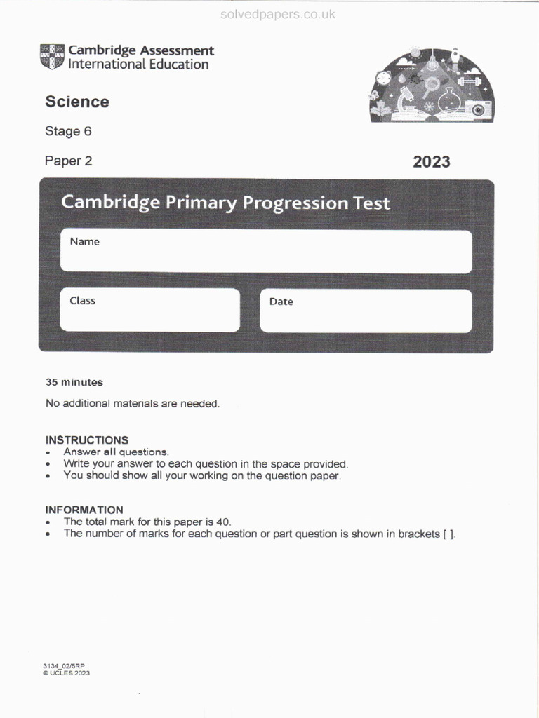 Stage 6 Science P2 2023 Solved | PDF