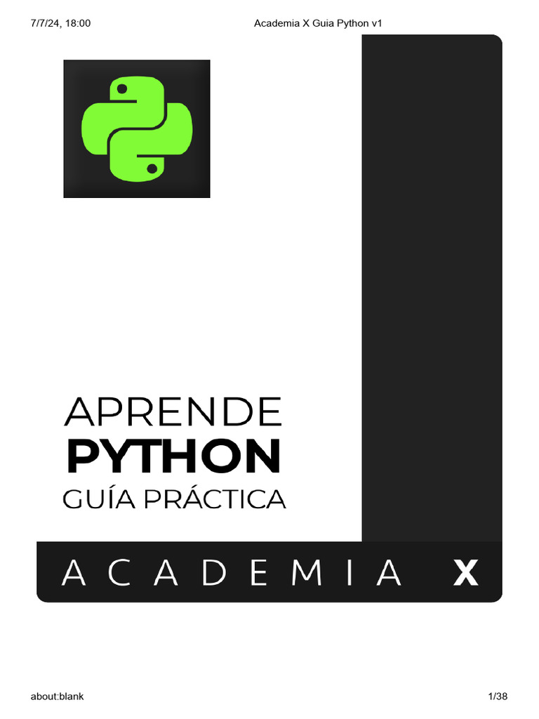 Guía Completa de Python para Principiantes | PDF | Python (lenguaje de ...