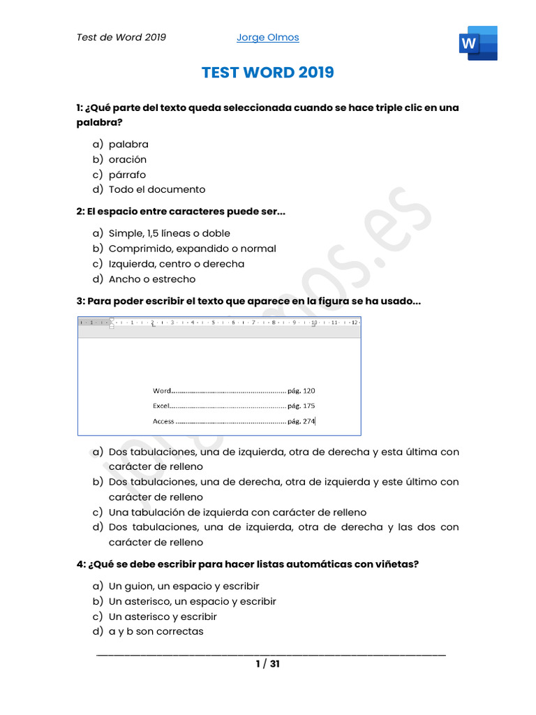 Test 120p Word 365 | PDF | Microsoft Word | Archivo de computadora