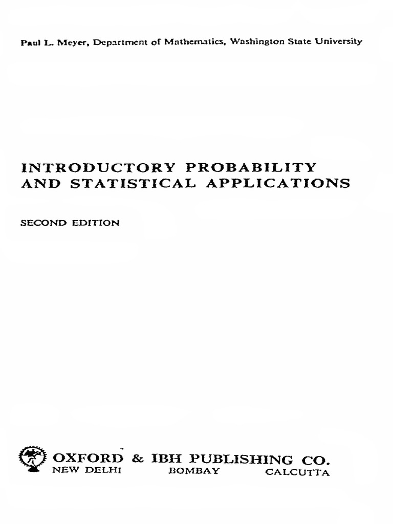 Meyer | PDF | Probability Distribution | Expected Value