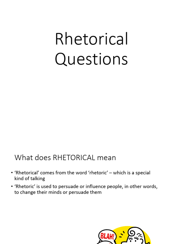Rhetorical Question Template | PDF
