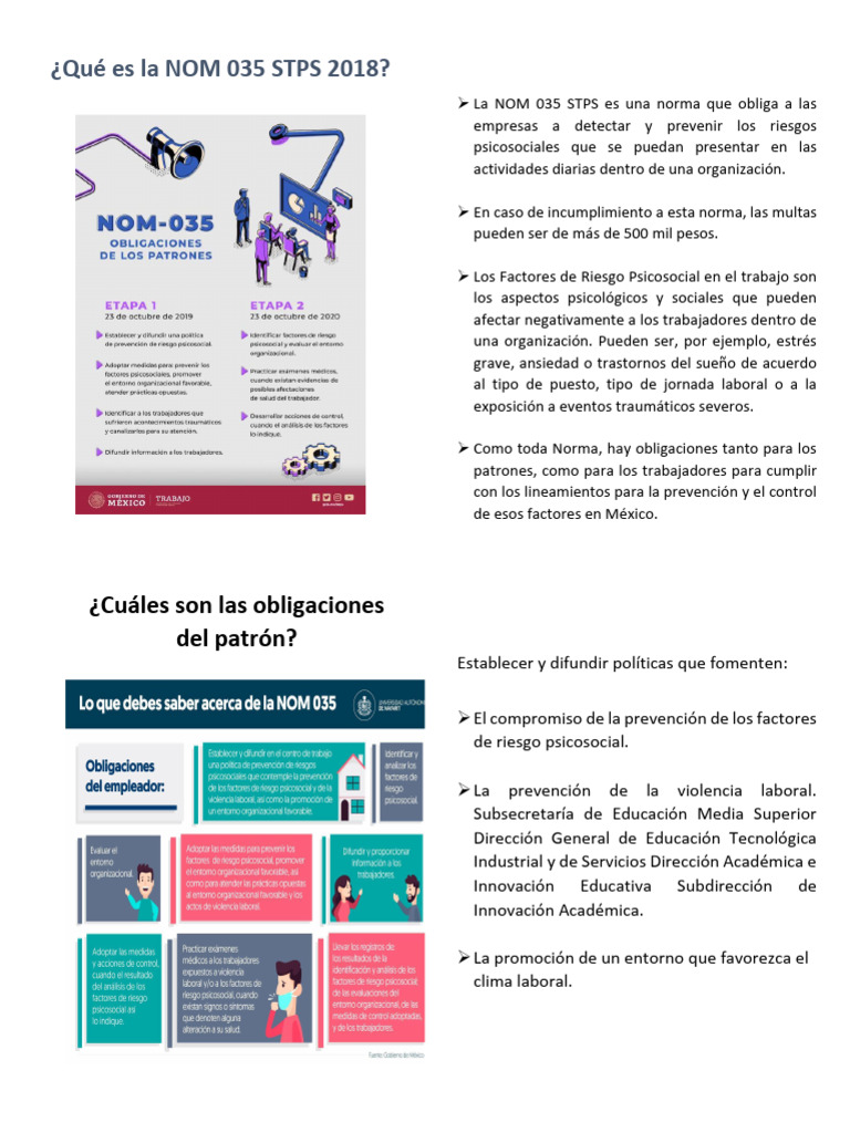Qué Es La NOM 035 STPS 2018 | PDF | Metodología de encuesta | Violencia