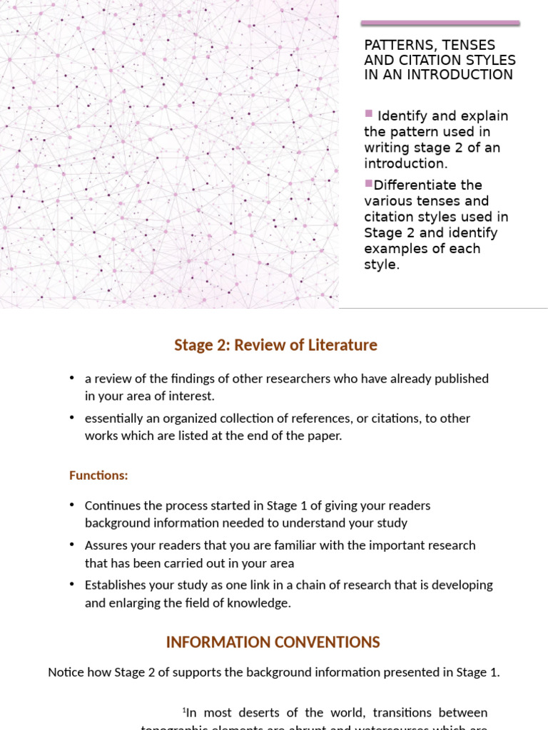 Introduction Patterns and Citation Styles | PDF | Grammatical Tense ...
