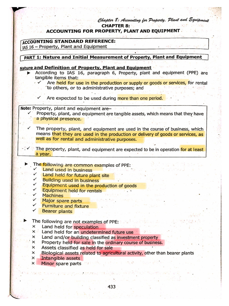 Chapter 8 - Ppe | PDF