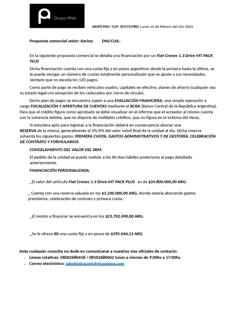 Propuesta Comercial JUANJO | PDF