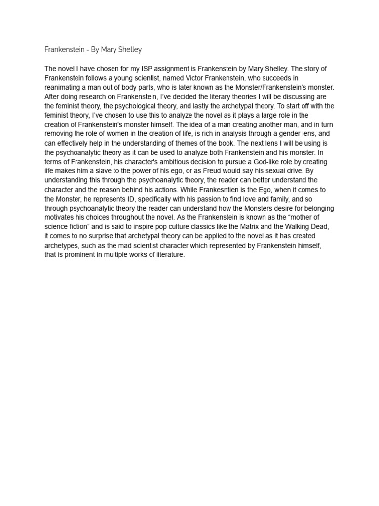 ISP Novel Choice Paragraph | PDF