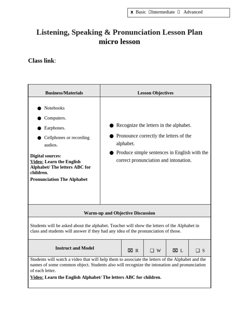 Listening, Speaking & Pronunciation | PDF | Learning | Human Communication