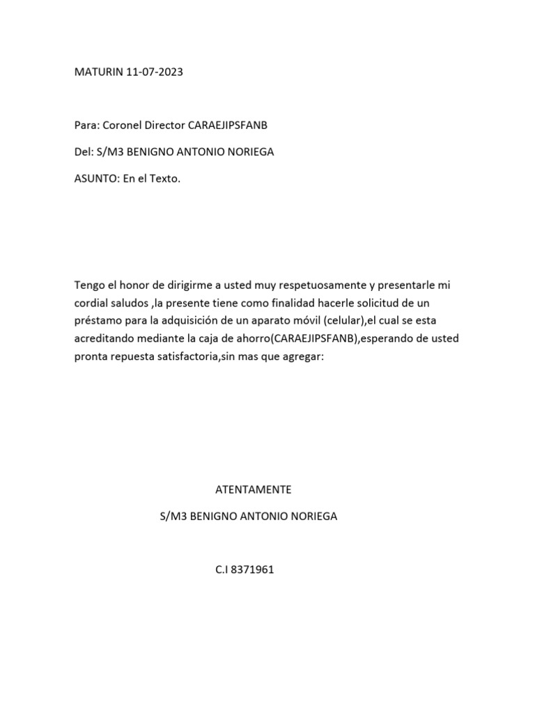 Solicitud de Préstamo para Celular | PDF