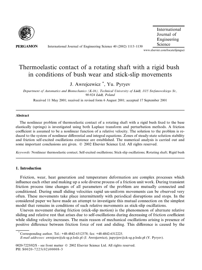 [Awrejcewicz_2002]_Thermoelastic contact of a rotating shaft with a ...