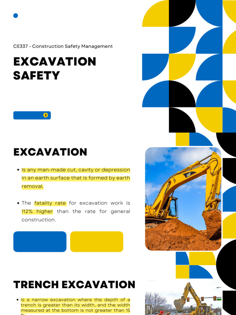 Ce337 Topic 3 - Excavation Safety | PDF | Soil | Trench