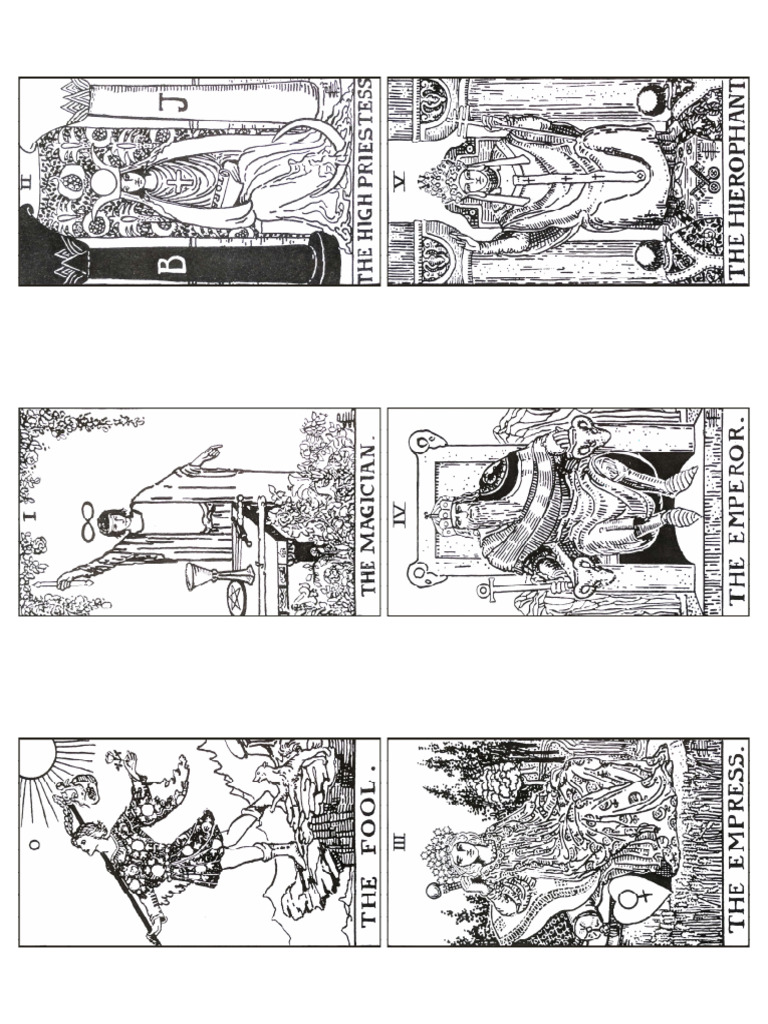 Colorear El Tarot RWS - Arcanos Mayores | PDF