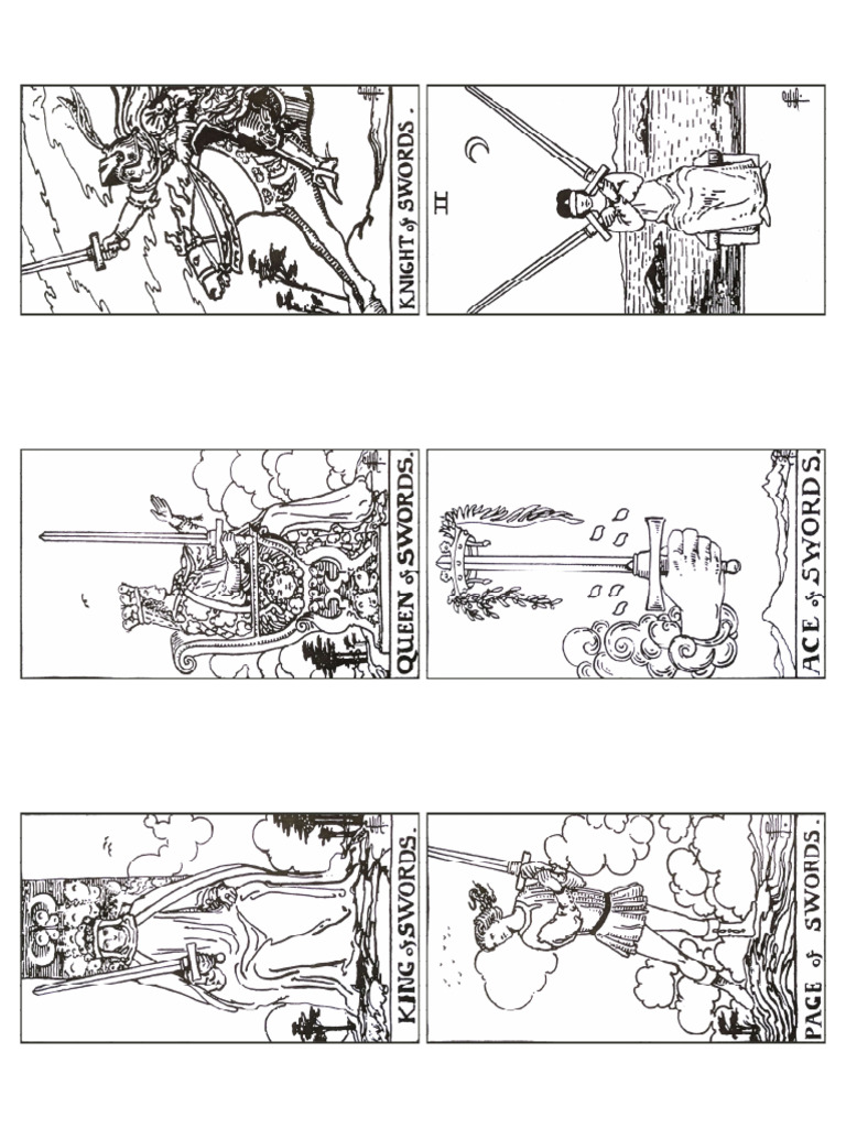 Colorear El Tarot RWS - Espadas | PDF