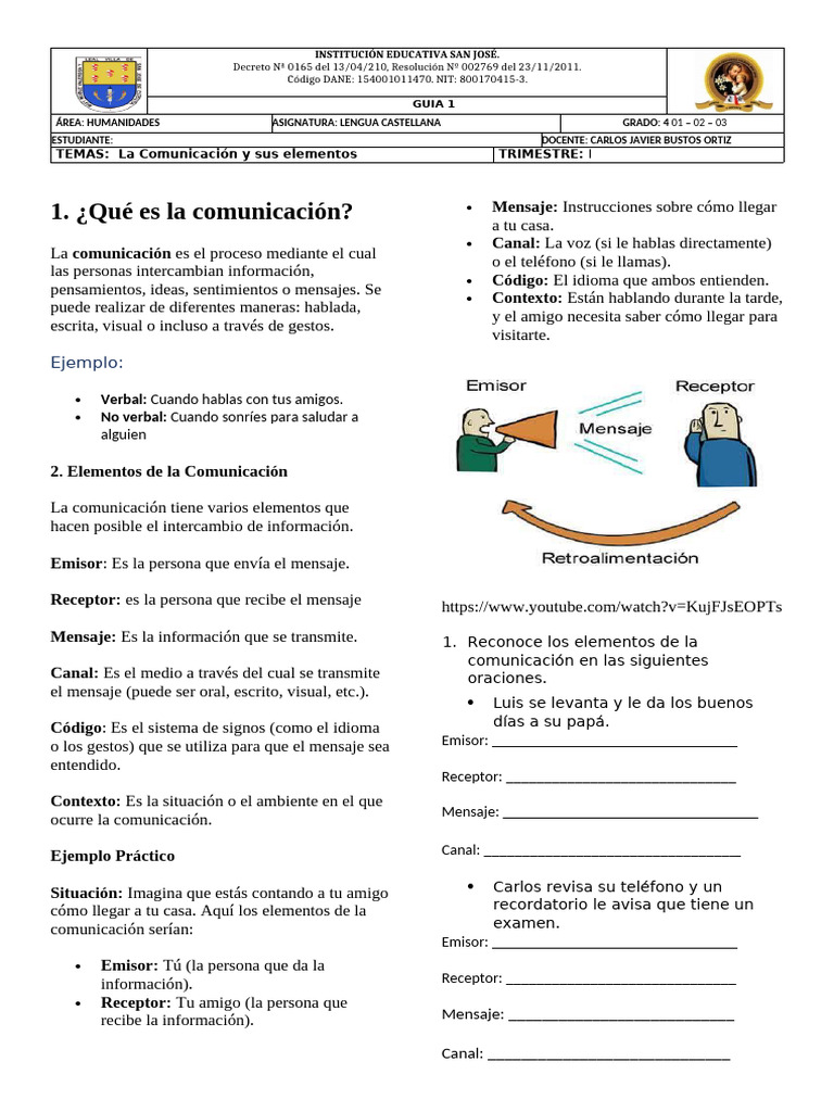 LA-COMUNICACION-Y-SUS-ELEMENTOS | PDF | Comunicación | Comunicación humana