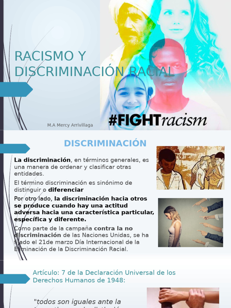 Racismo y Discriminación Racial: Causas y Tipos | PDF | Racismo ...