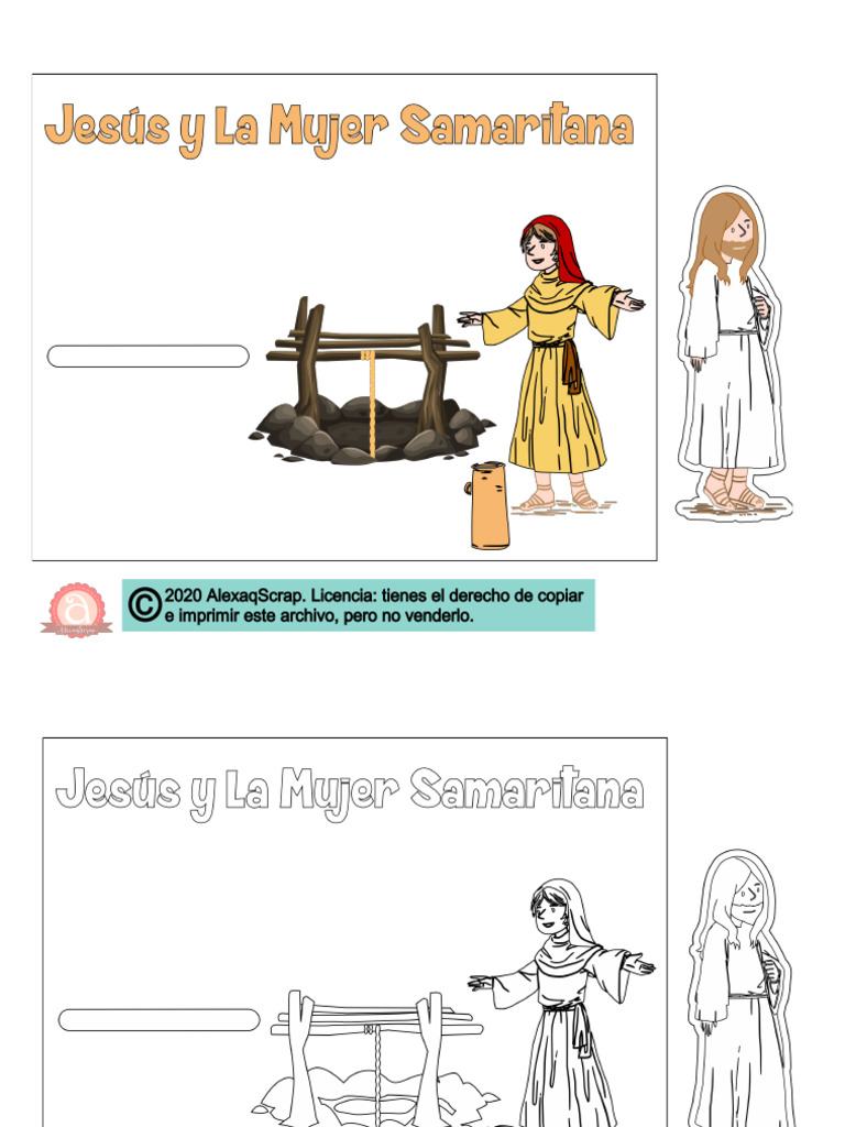 Imprimible Jesús y La Mujer Samaritana | PDF