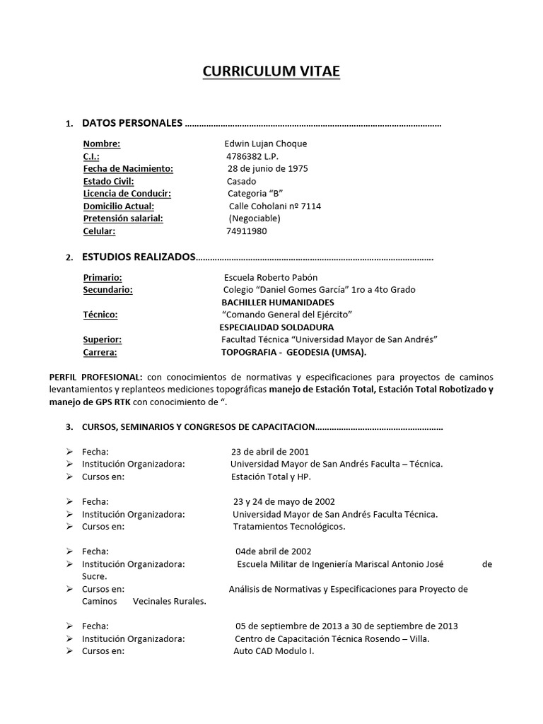 Curriculum Vitae 2025 | PDF | Hidrología | Saneamiento