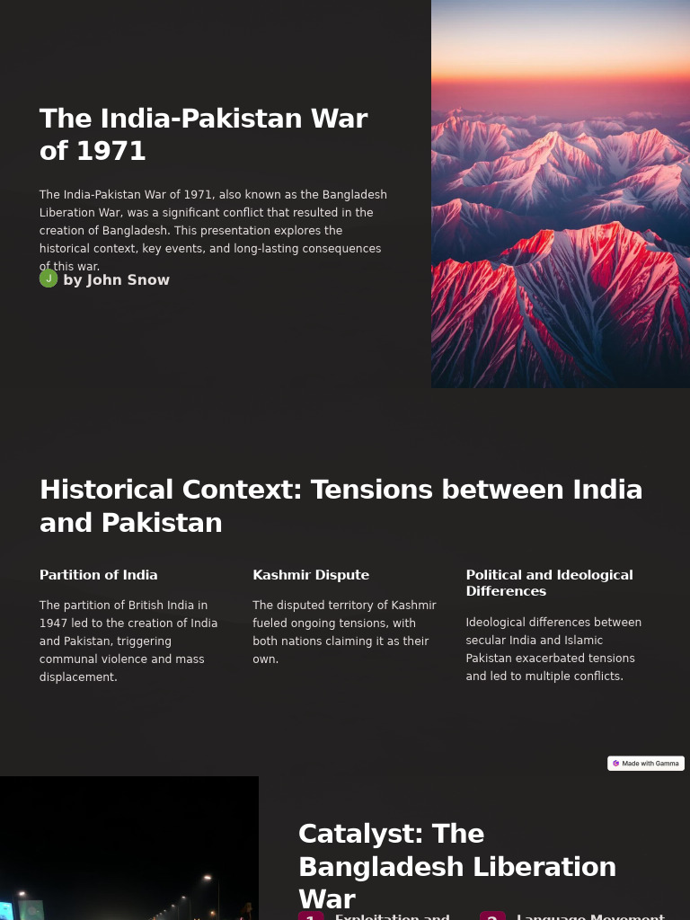 India-Pakistan War 1971 Overview | PDF | Pakistan | International Relations