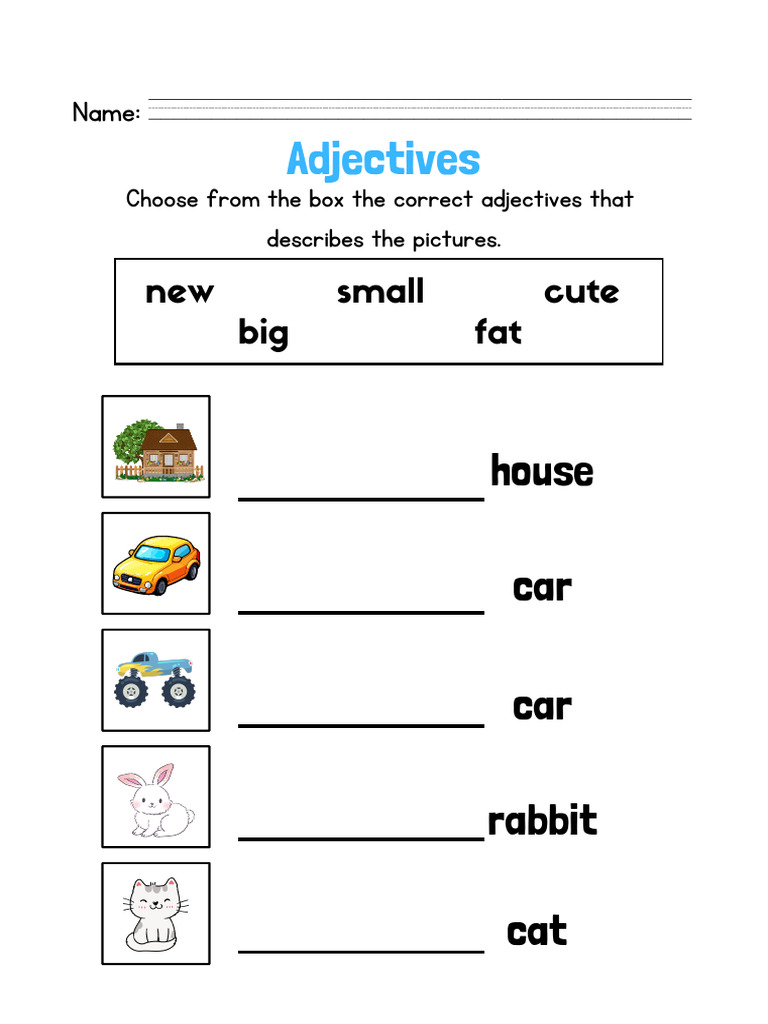Adjective Selection for Pictures | PDF