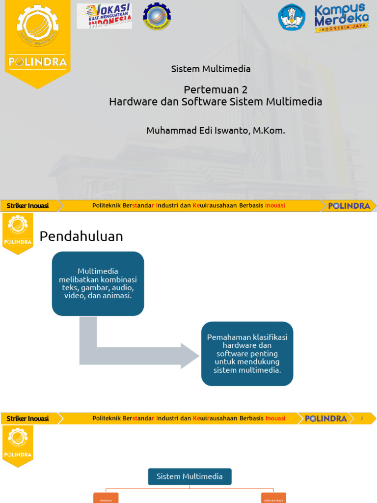 Pertemuan 2 - Hardware Dan Sofware Sistem Multimedia | PDF | Multimedia | Computer Hardware
