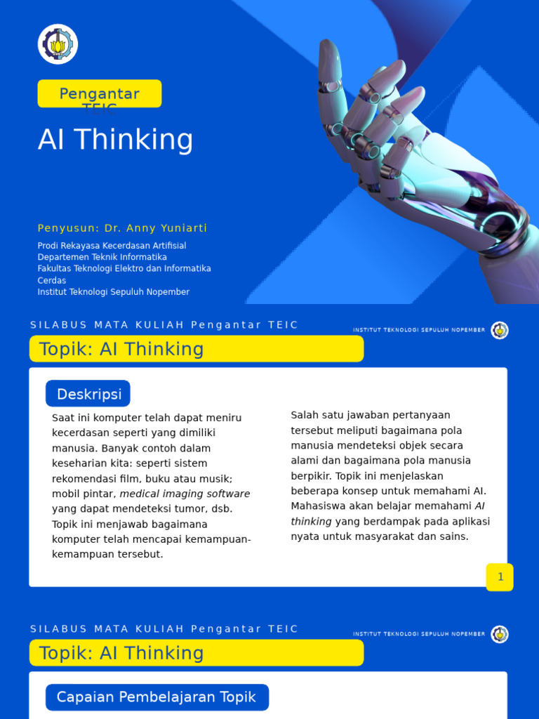 AI Thinking Course Syllabus | PDF | Artificial Intelligence | Intelligence (AI) & Semantics