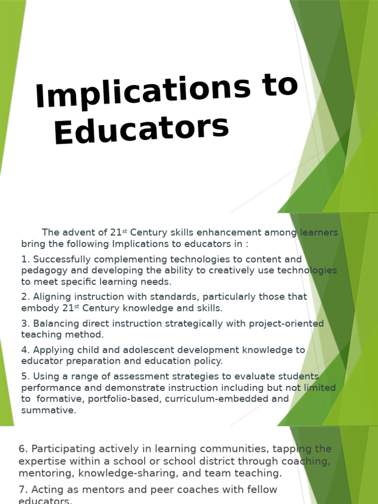 Implications To Educators | PDF