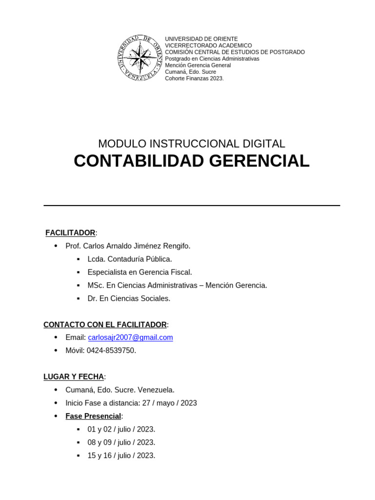 MID Contabilidad - Gerencial | PDF | Contabilidad | Presupuesto