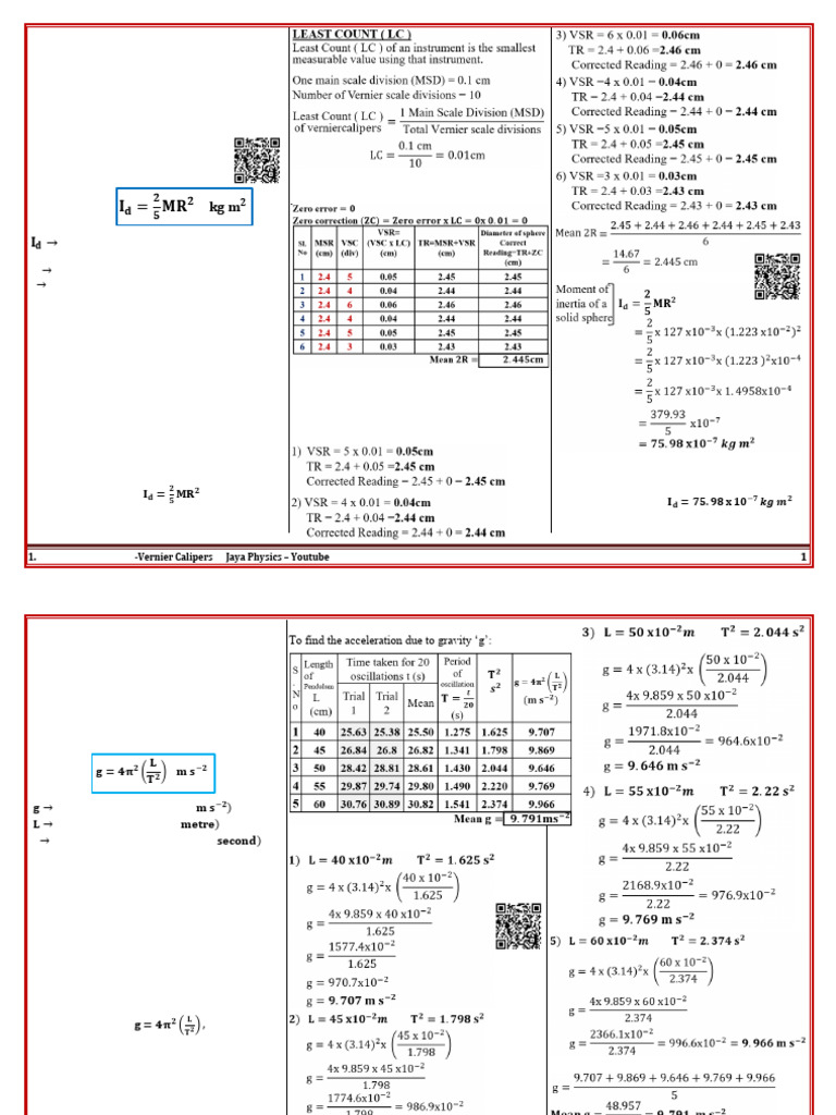 Xi em Practical Manual 22-23 | PDF | Pendulum | Tension (Physics)