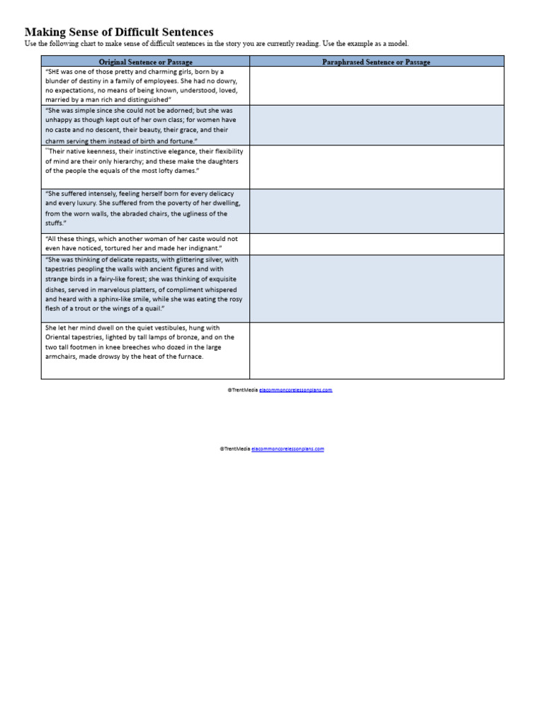 Eli Williams - [Template] Making Sense of Difficult Sentences | PDF