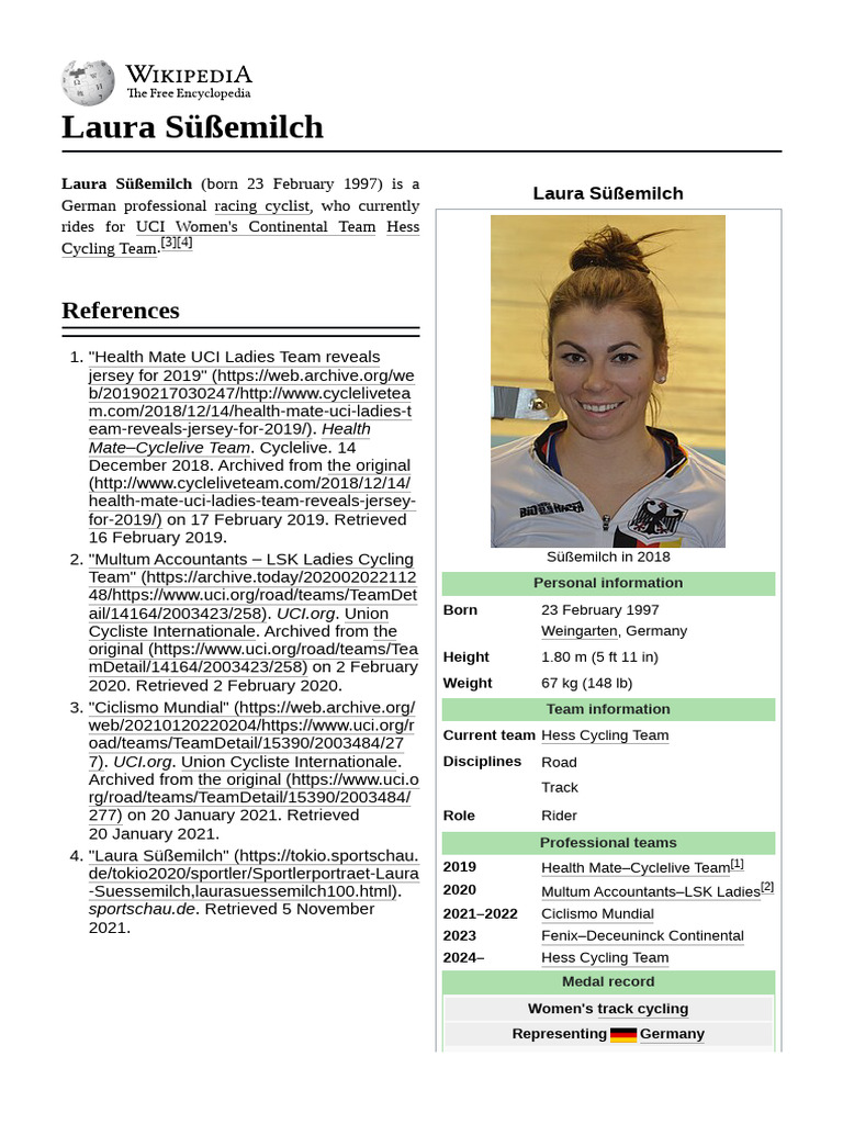 Laura Süßemilch | PDF | Cycle Sport | Men's Road Cycling