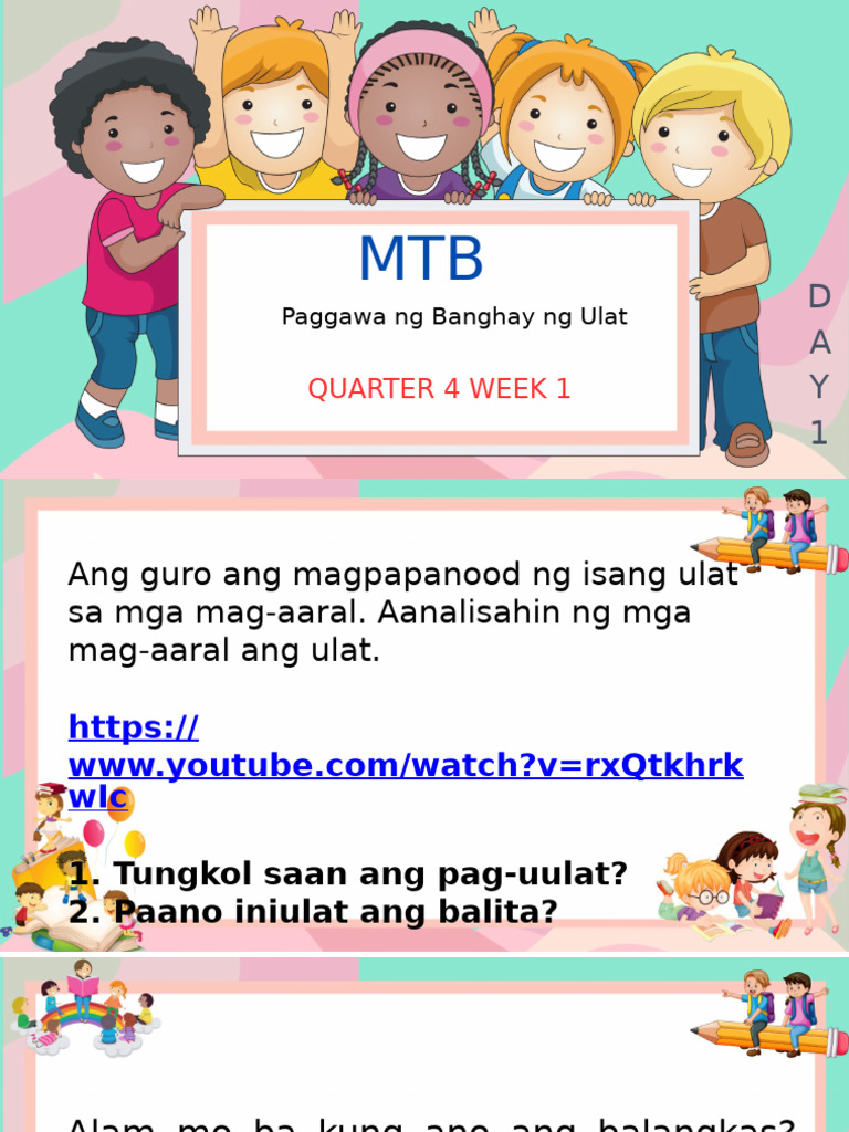 Paggawa NG Banghay NG Ulat: Quarter 4 Week 1 | PDF