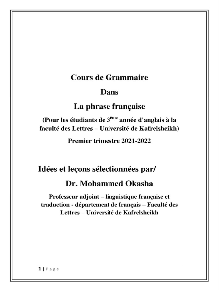 French Language | PDF