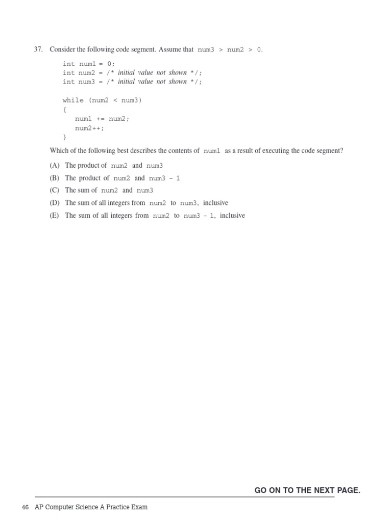 AP Computer Science Exam Practice 11 | PDF | Programming Paradigms | Software Development