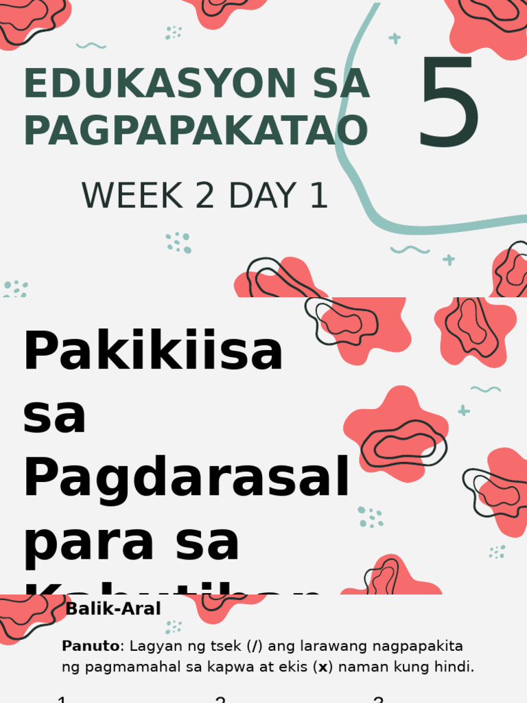 PPT ESP 5 W2 DAY 1-4 | PDF