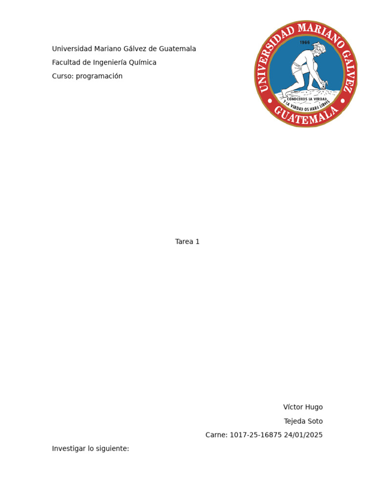 Tarea 1 Progra | PDF | Programación de computadoras | Algoritmos