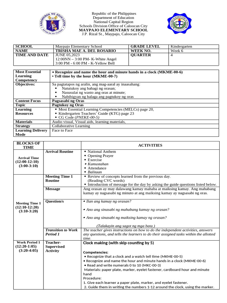 DEL-ROSARIO-DLP-Q4-Week-6-Day-1 | PDF | Learning