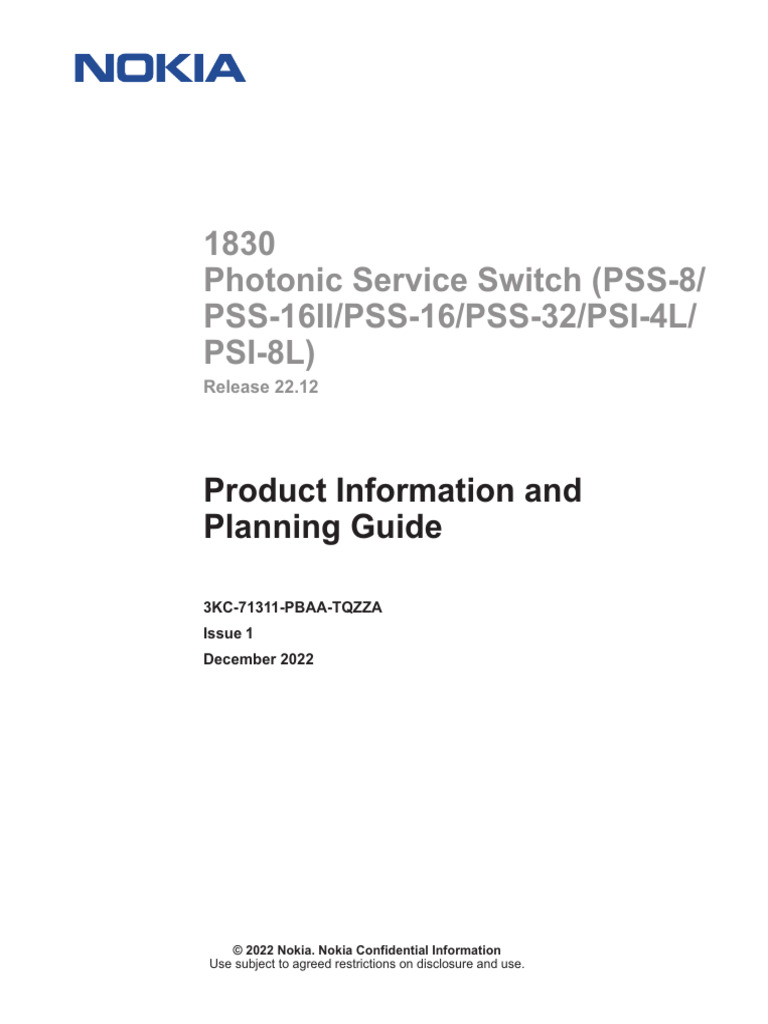 1830 Photonic Service Switch (PSS-8/ PSS-16II/PSS-16/PSS-32/PSI-4L/ PSI ...