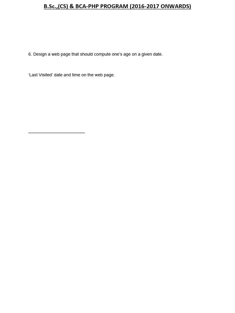 Cs Bca PHP Program | PDF | User (Computing) | Php