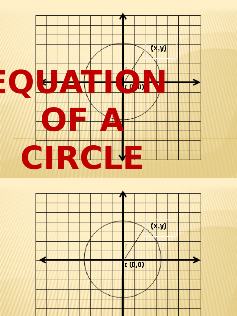 Equation of a Circle 1 | PDF | Circle | Mathematical Concepts