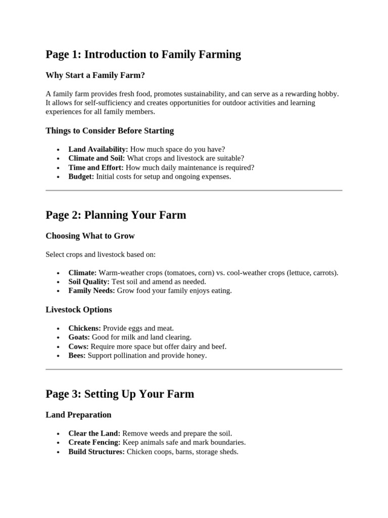 Guide to Starting a Family Farm | PDF | Agriculture | Farms