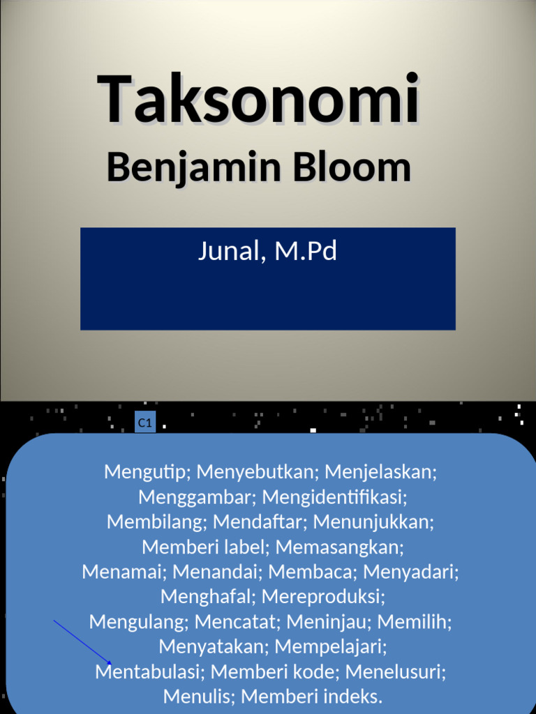 Taksonomi Benjamin Bloom | PDF