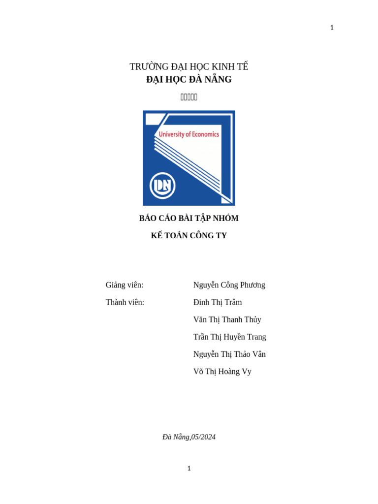 Ké Toán Công Ty Báo Cáo Word | PDF
