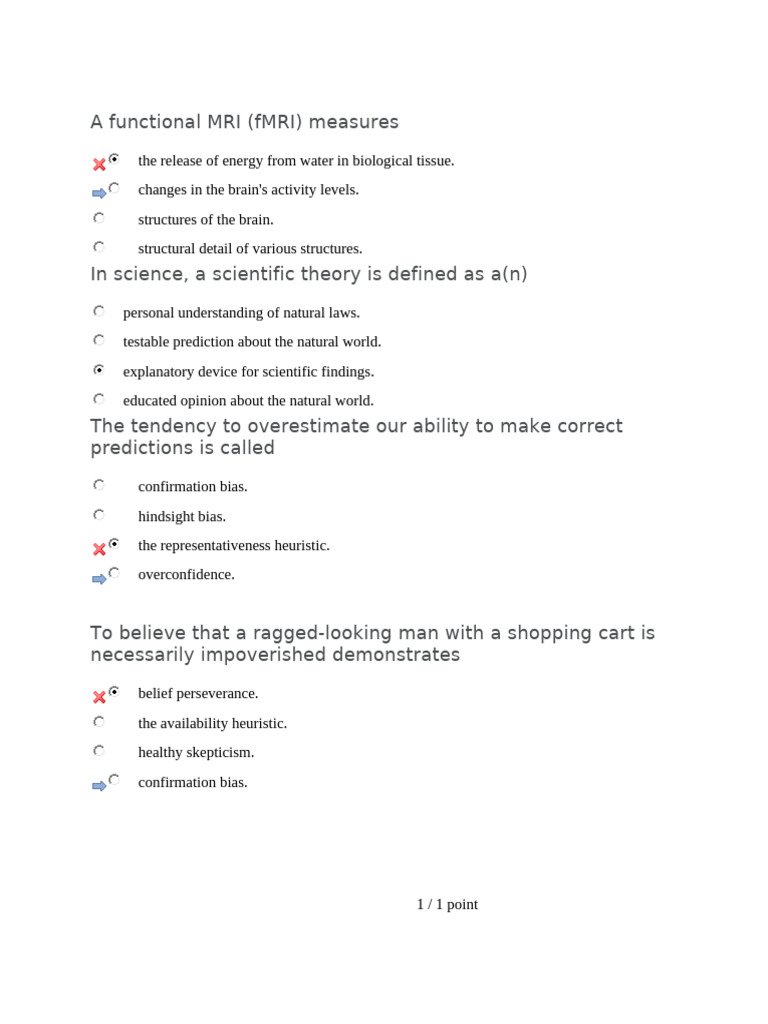 Quiz 1 B | PDF | Science | Pseudoscience