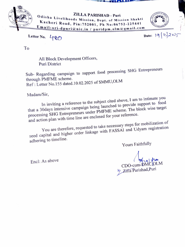 PMFME Campaign for Food Processing SHGs | PDF