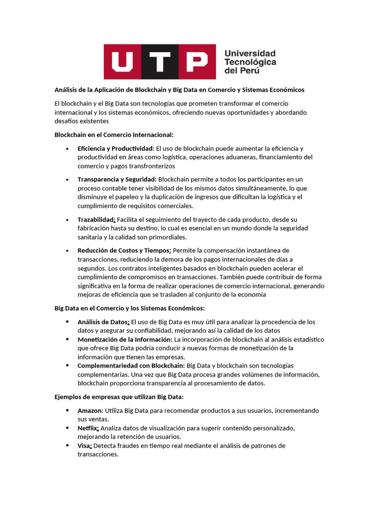 Bigdata o Blockchain | PDF | Big Data | Logística